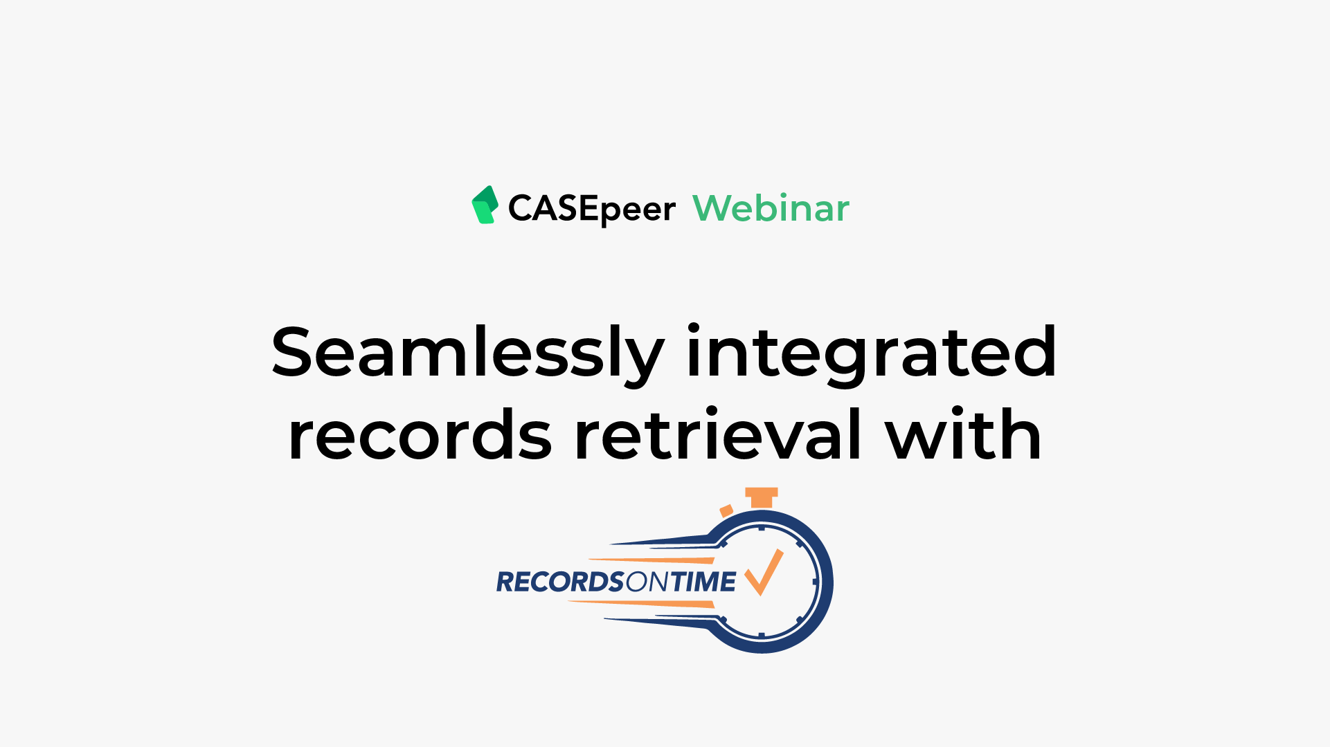 Introduction to CASEpeer's Record On Time Integration