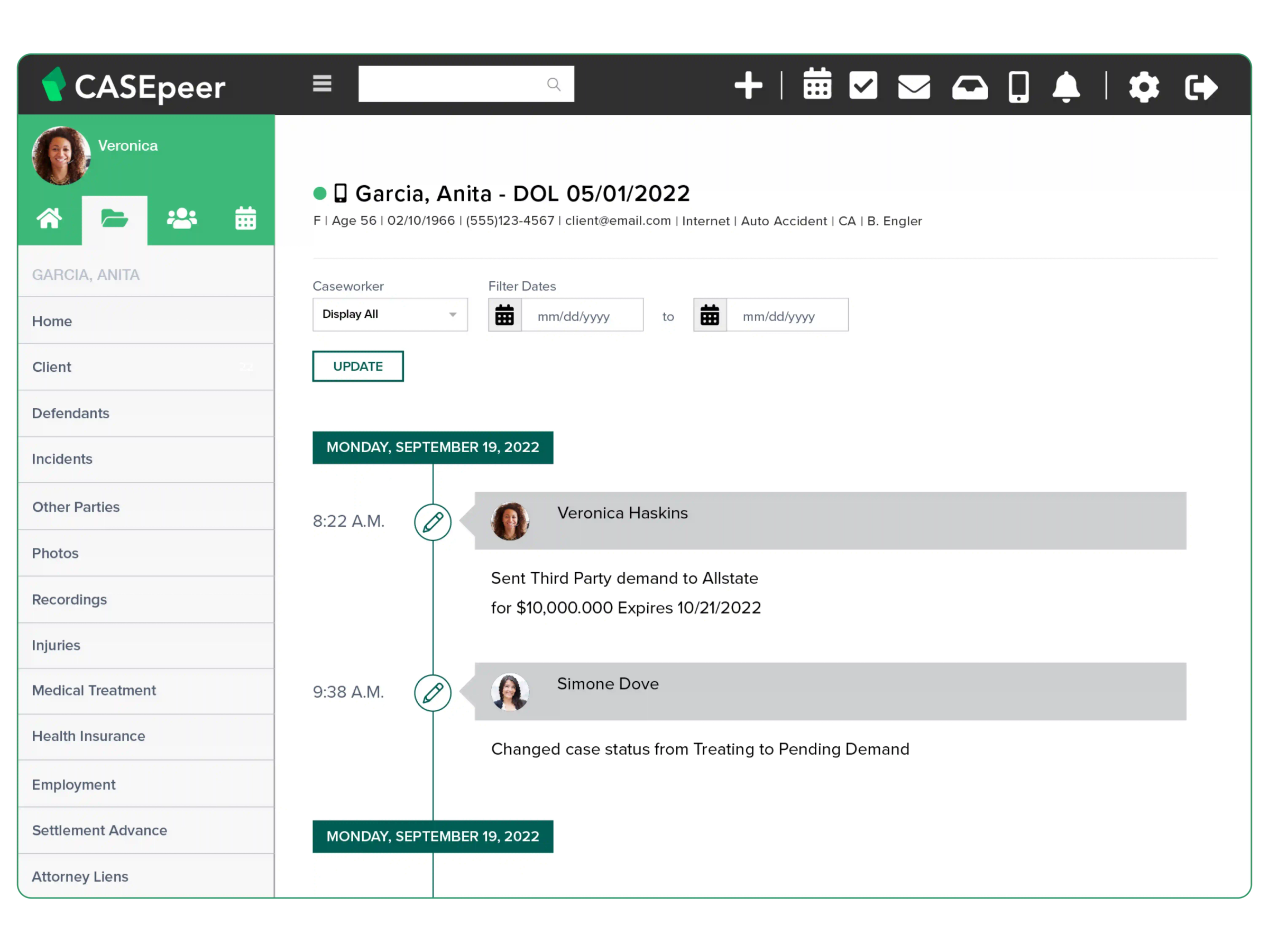 #1 Rated Software for Personal Injury Law | CASEpeer Legal Software
