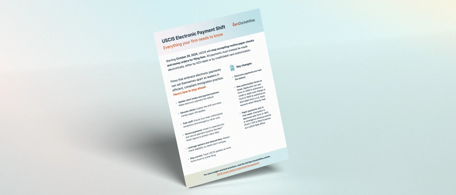 USCIS Electronic Payments | Key Updates for Immigration Firms | 8am